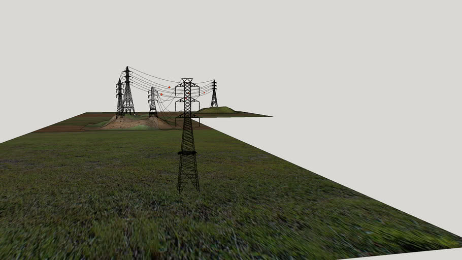 linhas de transmissão de energia elétrica. | 3D Warehouse