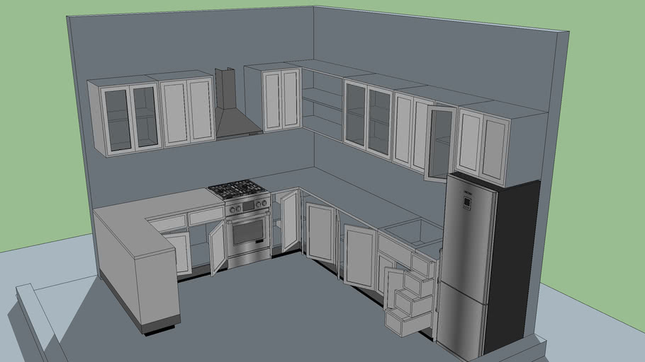 Kitchen with appliances | 3D Warehouse
