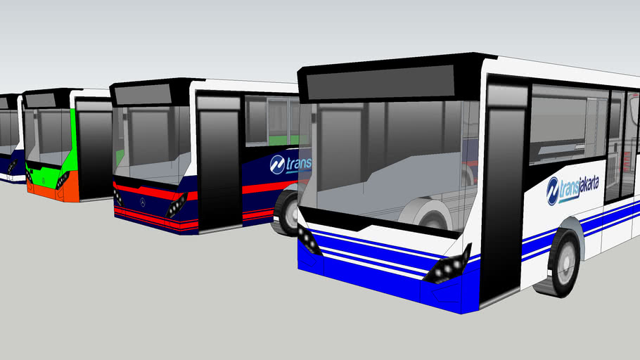 Bus Transjakarta Vintage | 3D Warehouse