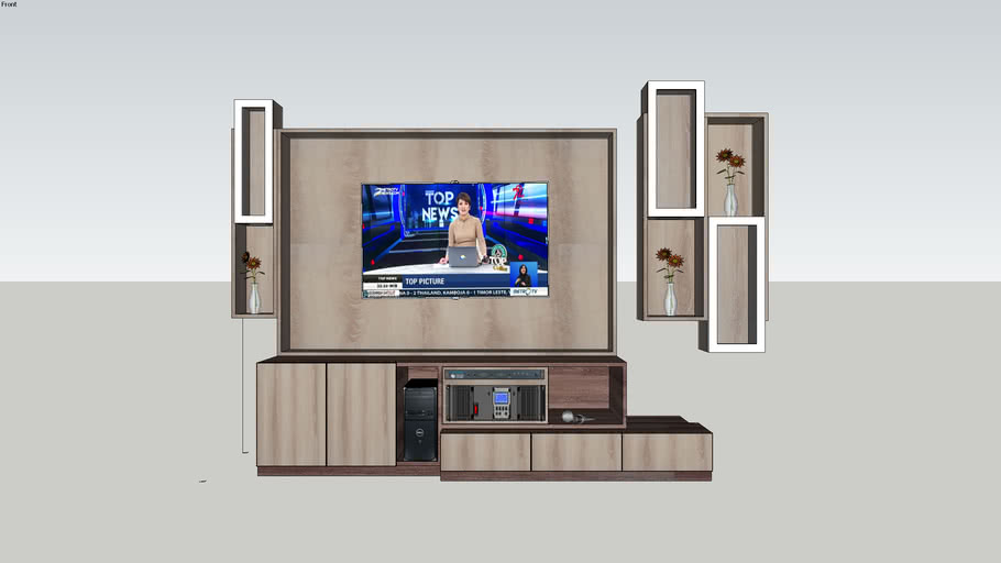 backdrop tv minimalis | 3D Warehouse