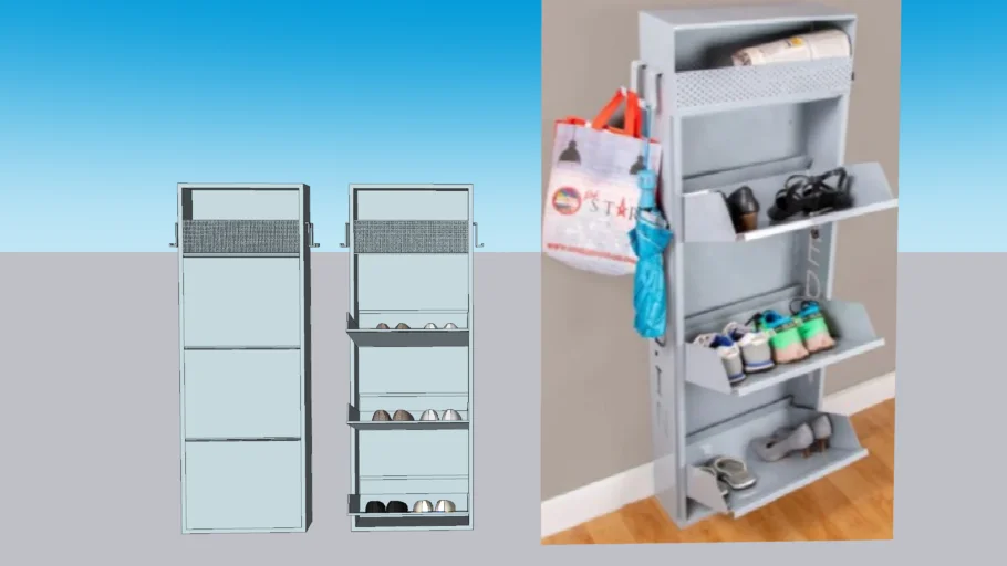 foldable shoe rack | 3D Warehouse