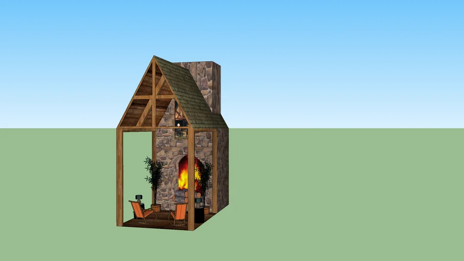 Backyard Fireplace Sample | 3D Warehouse