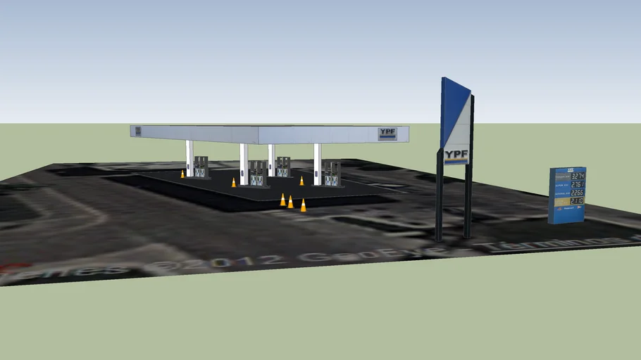Estacion YPF Otamendi y Cia, Caleta Olivia | 3D Warehouse