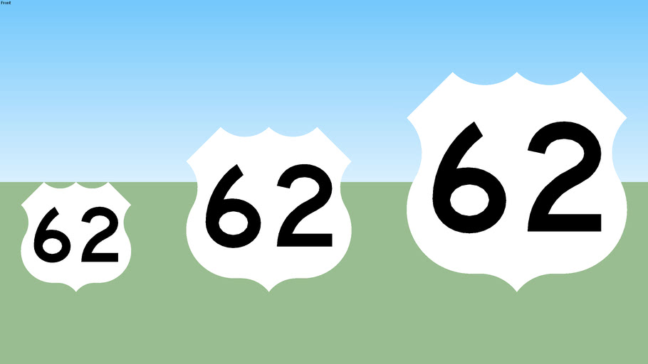 U.S. 62 Sign | 3D Warehouse