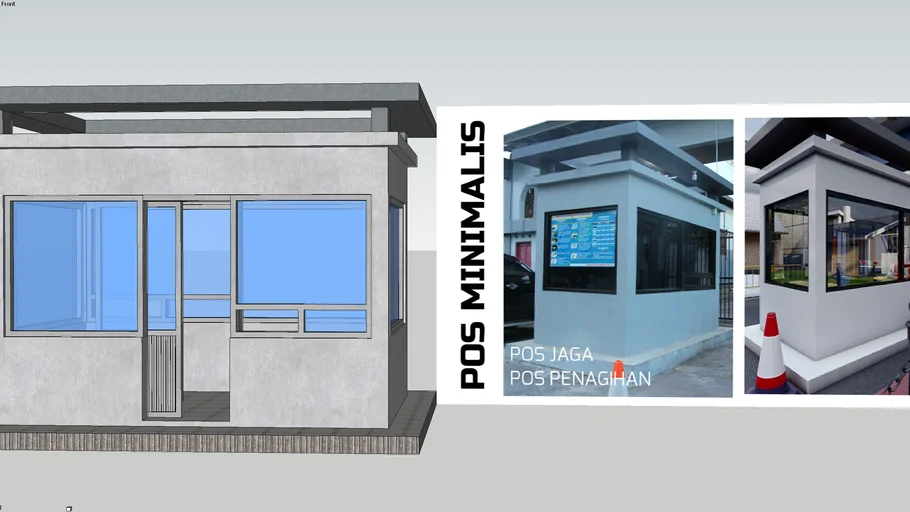 POS MINIMALIS POS PORTAL, POS JAGA | 3D Warehouse