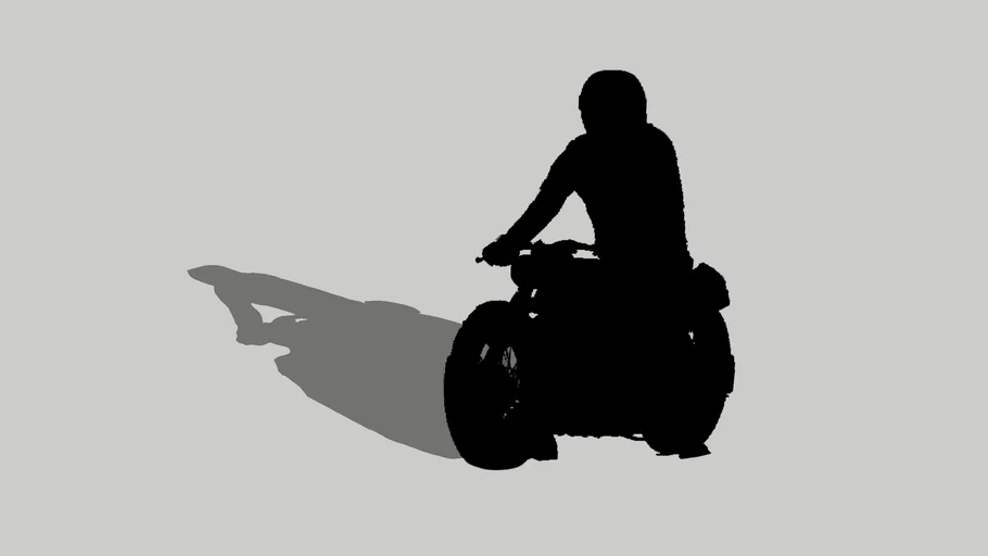 2d Silhouette Motorcycle Man Face-Me model motorbike people by ...