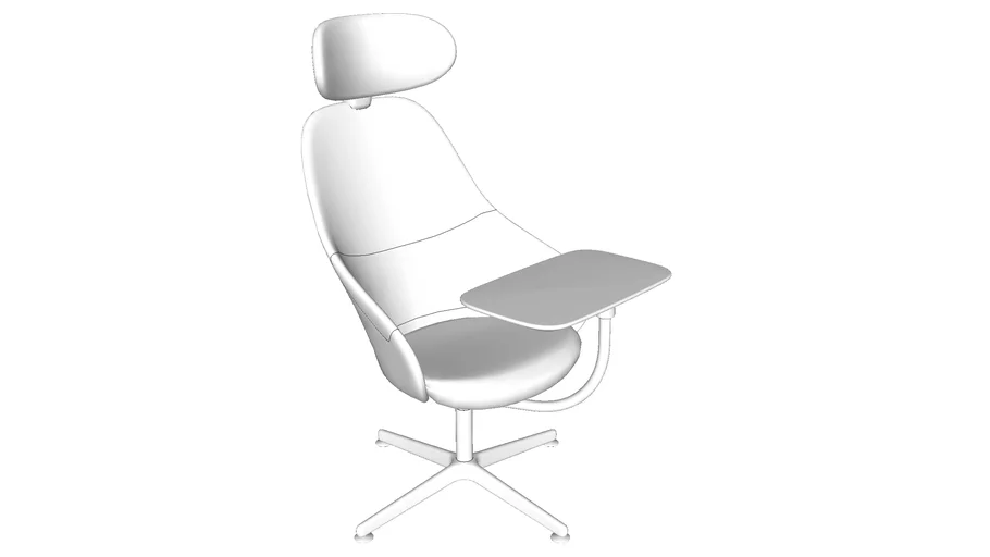 Senator Group Ad-Lib Work Lounge Chair with Headrest and Glides | 3D ...