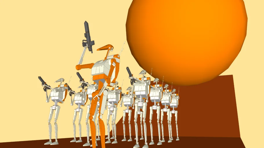 Star Wars Droid Army SketchyPhysics Example | 3D Warehouse