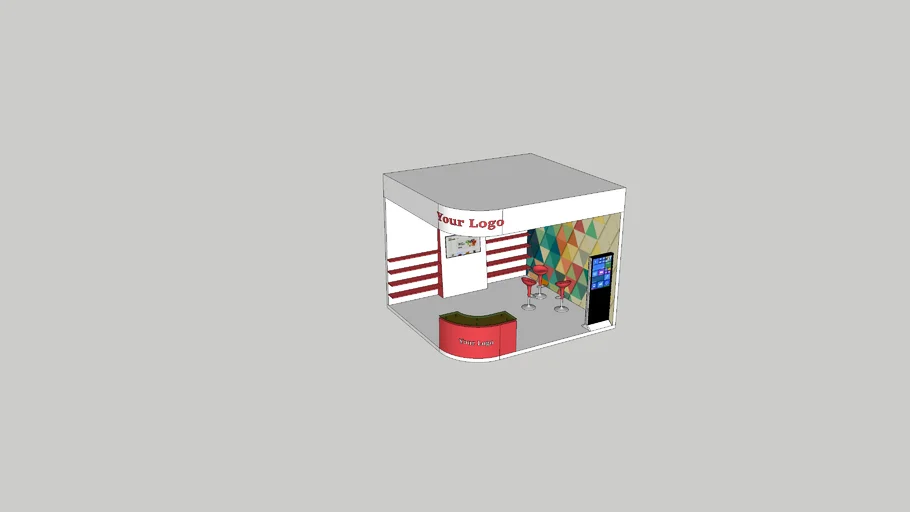 Minimalist exhibition booth | 3D Warehouse