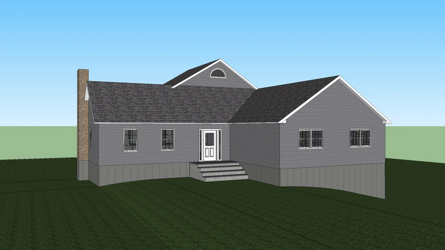 Dark Blue House (Complex) | 3D Warehouse