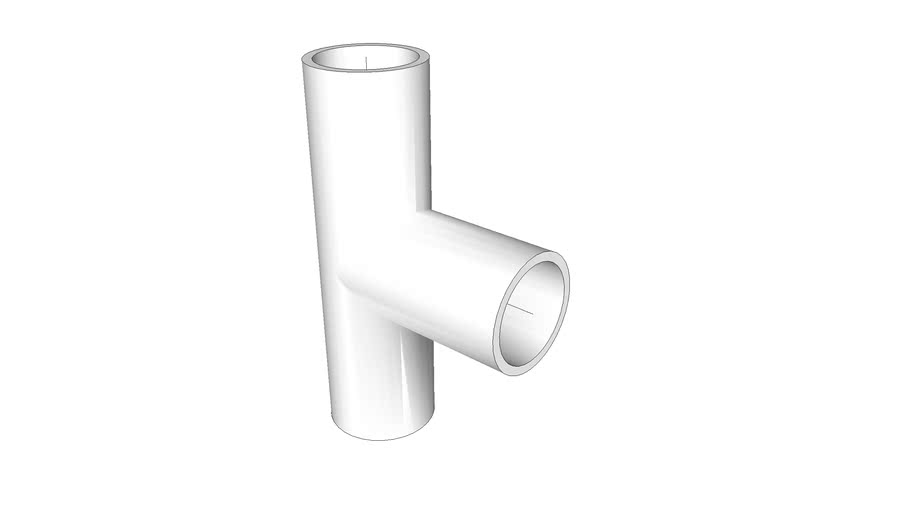 Pipe, PVC, Tee, 1/2' | 3D Warehouse