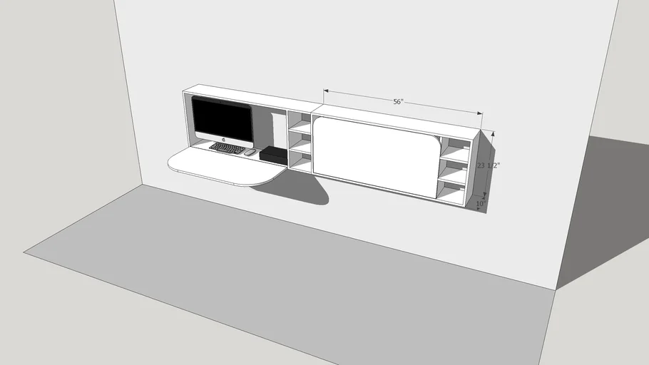 floating desk | 3D Warehouse