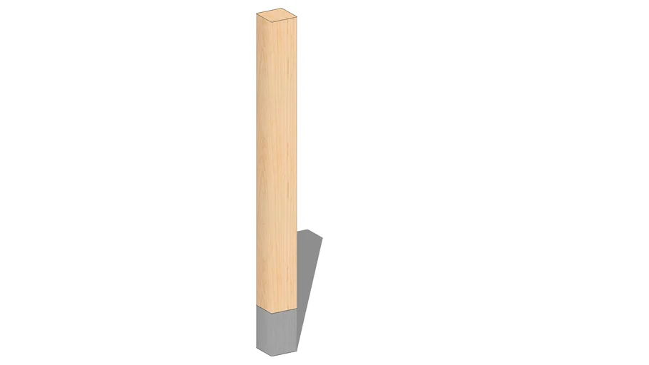 016230(HM)(SN)-1 Customizable Square Post with metal base Leg. | 3D ...