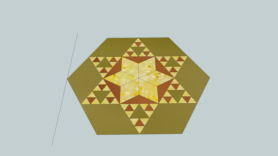 Wood Inlay Pattern - Star / Hexagon | 3D Warehouse