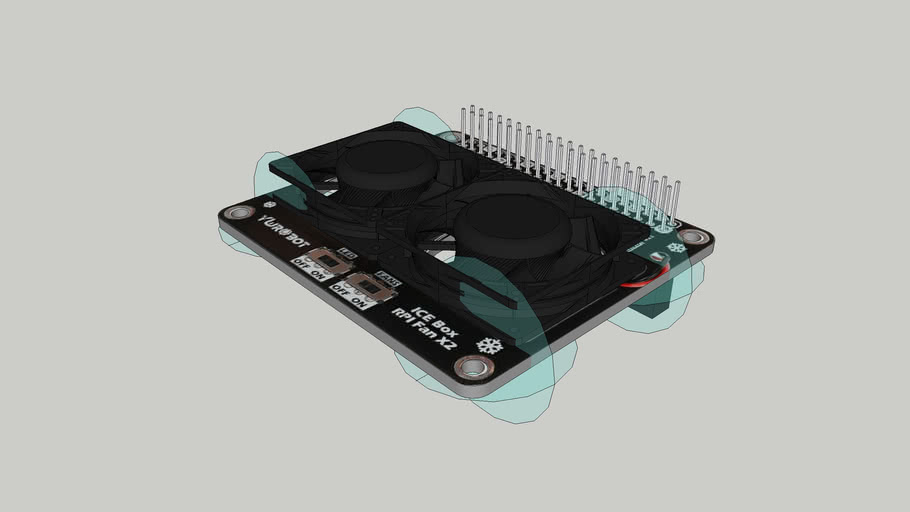 YurBot ICE Box RPI Fan X2 | 3D Warehouse