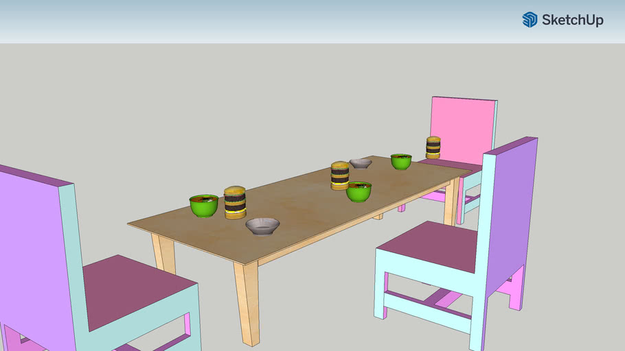 long table | 3D Warehouse