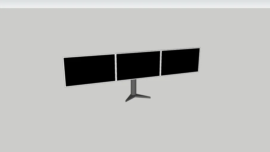 Triple monitor Setup | 3D Warehouse