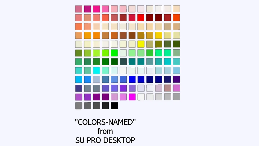 'COLORS-NAMED' Pallet: Material pallet called 'COLOR-NAMED' in SU Pro ...