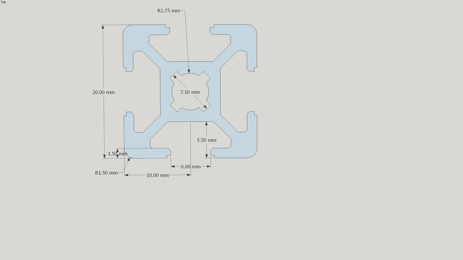 Alu Profil 20x20 | 3D Warehouse