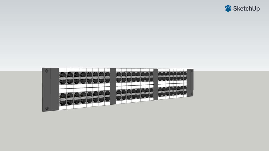 Rack mounted patch panel (96 ports) | 3D Warehouse