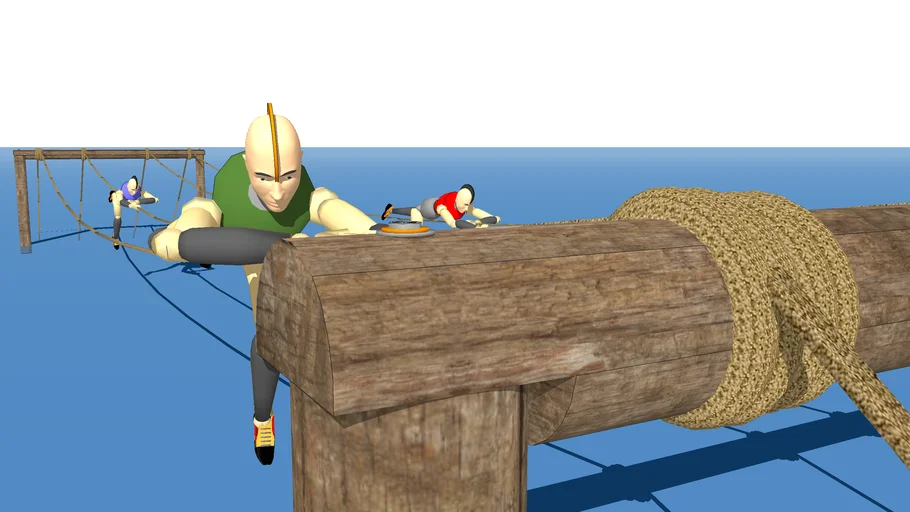 Tyrollean traverse Obstacle | 3D Warehouse
