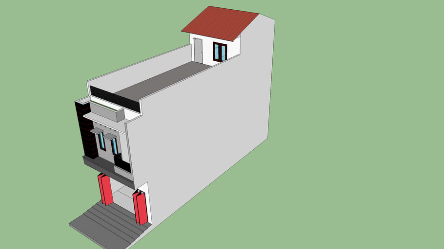 Ruko 5 x 16 2,5 Lantai Minimalis | 3D Warehouse