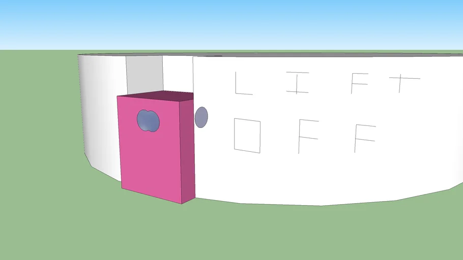 blast_off_in_a_port_a_potty with a launch pad.skp | 3D Warehouse