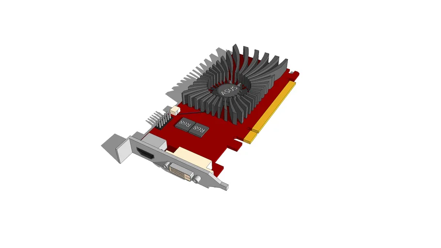 AMD ASUS R7 240 LOW PROFILE | 3D Warehouse