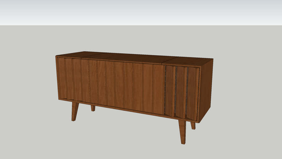 Danish Modern Hi Fi Console Stereo Credenza | 3D Warehouse