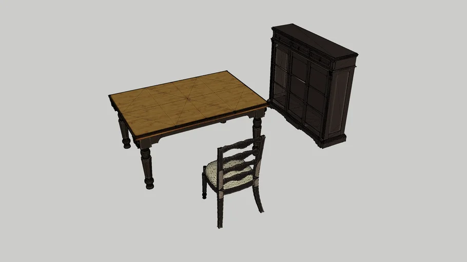 Study Table Dark Gray 3D Warehouse, 42% OFF