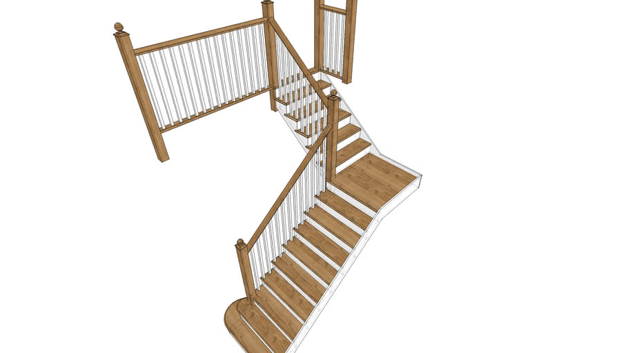 Wooden domestic stair | 3D Warehouse