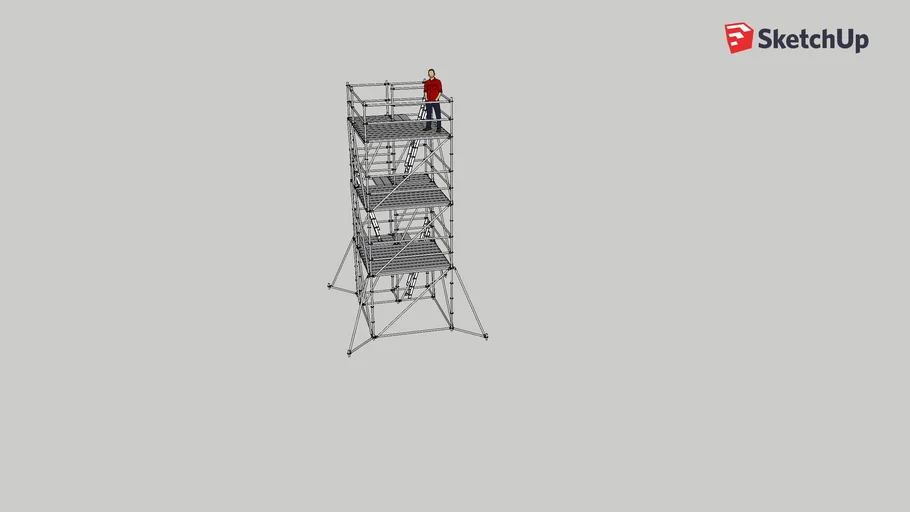 8'x8' Layher/ring-lock tower | 3D Warehouse