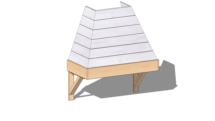 SHIPLAP SAMPLE HOOD W/ WOOD BRACKETS ( CHANGE WIDTH, DEPTH AND TYPE ...