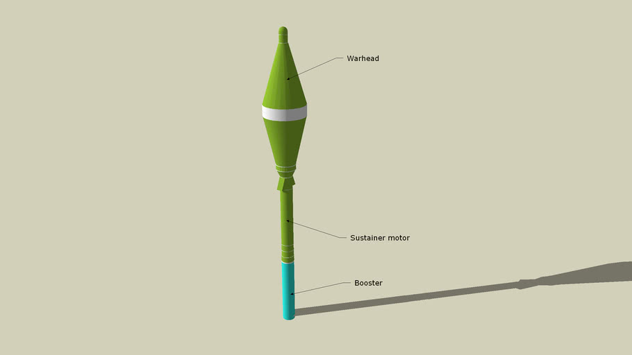PG-7VL Anti-tank grenade (prelaunch assembly) | 3D Warehouse