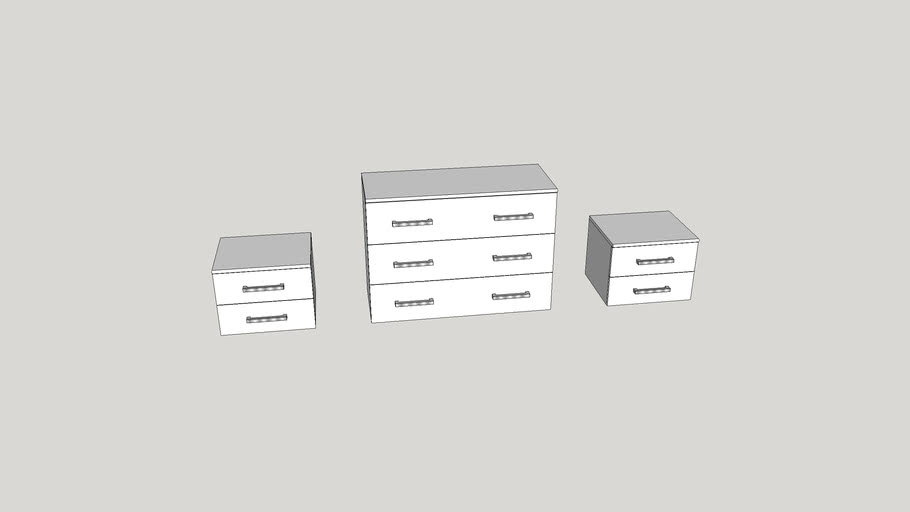 comò e comodini semplici | 3D Warehouse