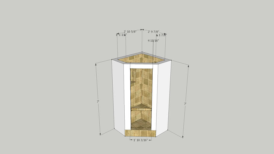Basic Neo-Angle Shower | 3D Warehouse