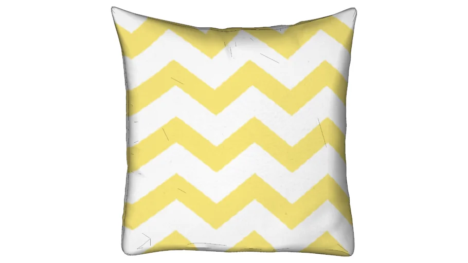 ALMOFADA CHEVRON AMARELO 50X50 | 3D Warehouse