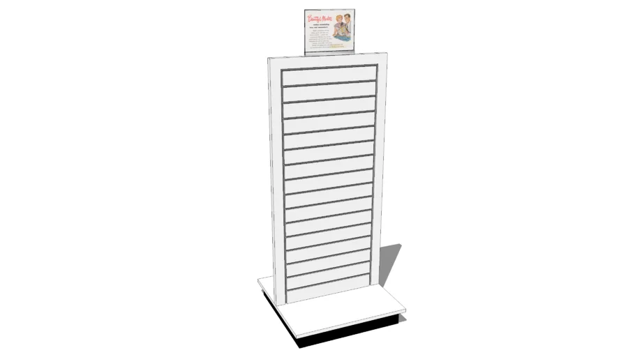 Marlite Slatwall - T Unit Display Fixtures | 3D Warehouse