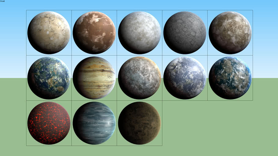 Planets Collection (13 - 2D Transparent Images) | 3D Warehouse