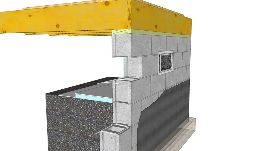 Unvented/Conditioned Crawlspace with Flood Control | 3D Warehouse