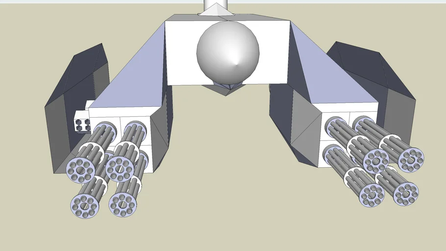 AI air war gunship prototype | 3D Warehouse