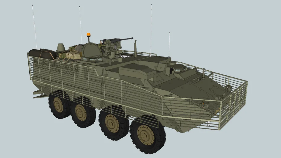 M1130 Stryker CV Slat armour | 3D Warehouse