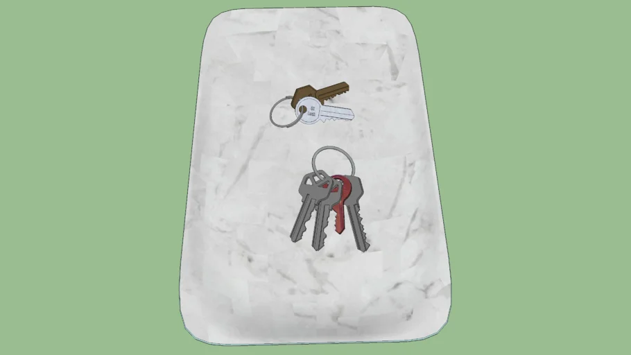 tray with keys | 3D Warehouse