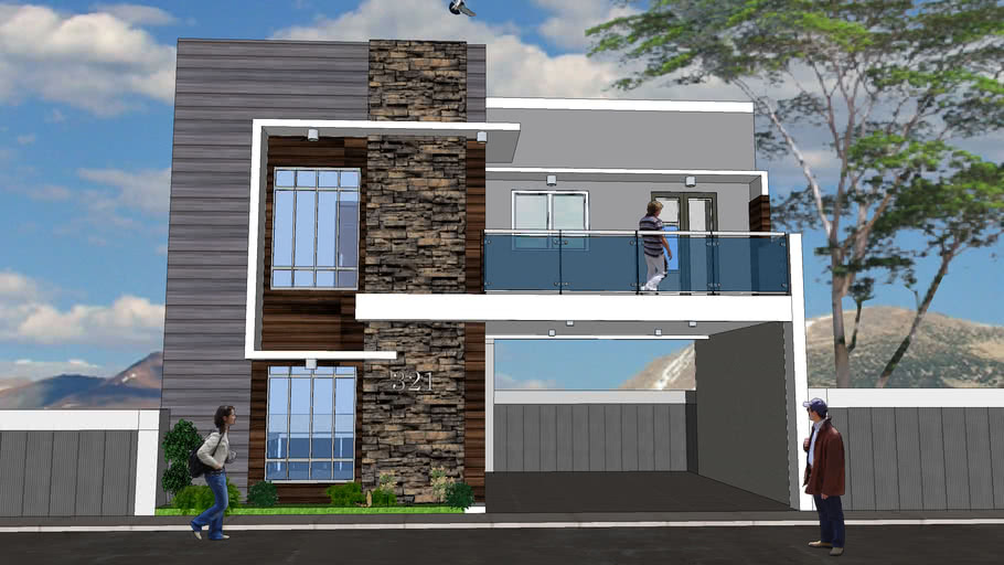 modern two storey | 3D Warehouse