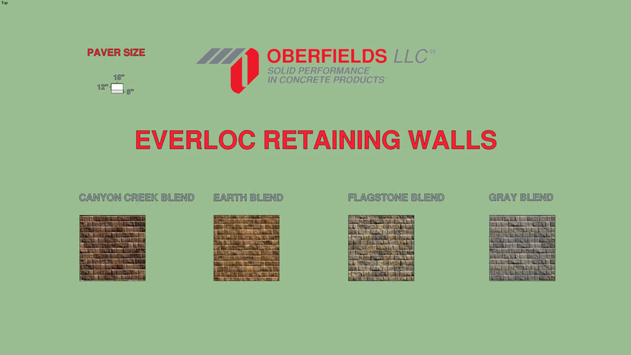 Oberfields Everloc Retaining Wall Stone | 3D Warehouse