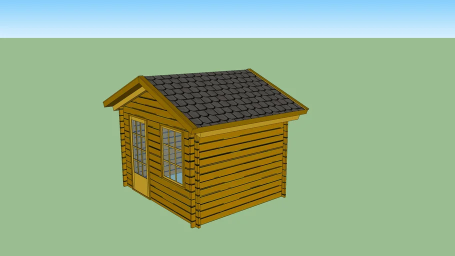 Log cabin garden | 3D Warehouse