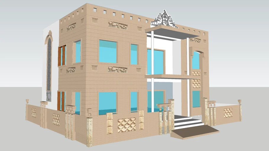 Mahal, Fort, Super Luxury Grand Houses Stone Elevated Buildings | 3D Warehouse