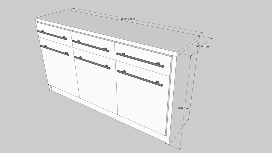 komoda_commode_1500x400x820 | 3D Warehouse