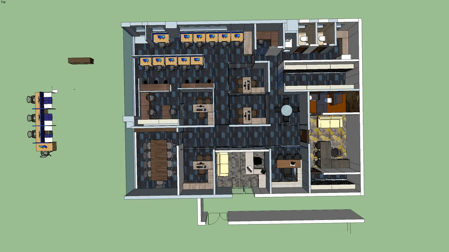 office isometric view | 3D Warehouse