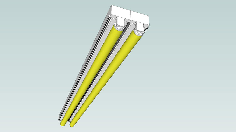 FLUORESCENT LIGHT-NO COVER | 3D Warehouse